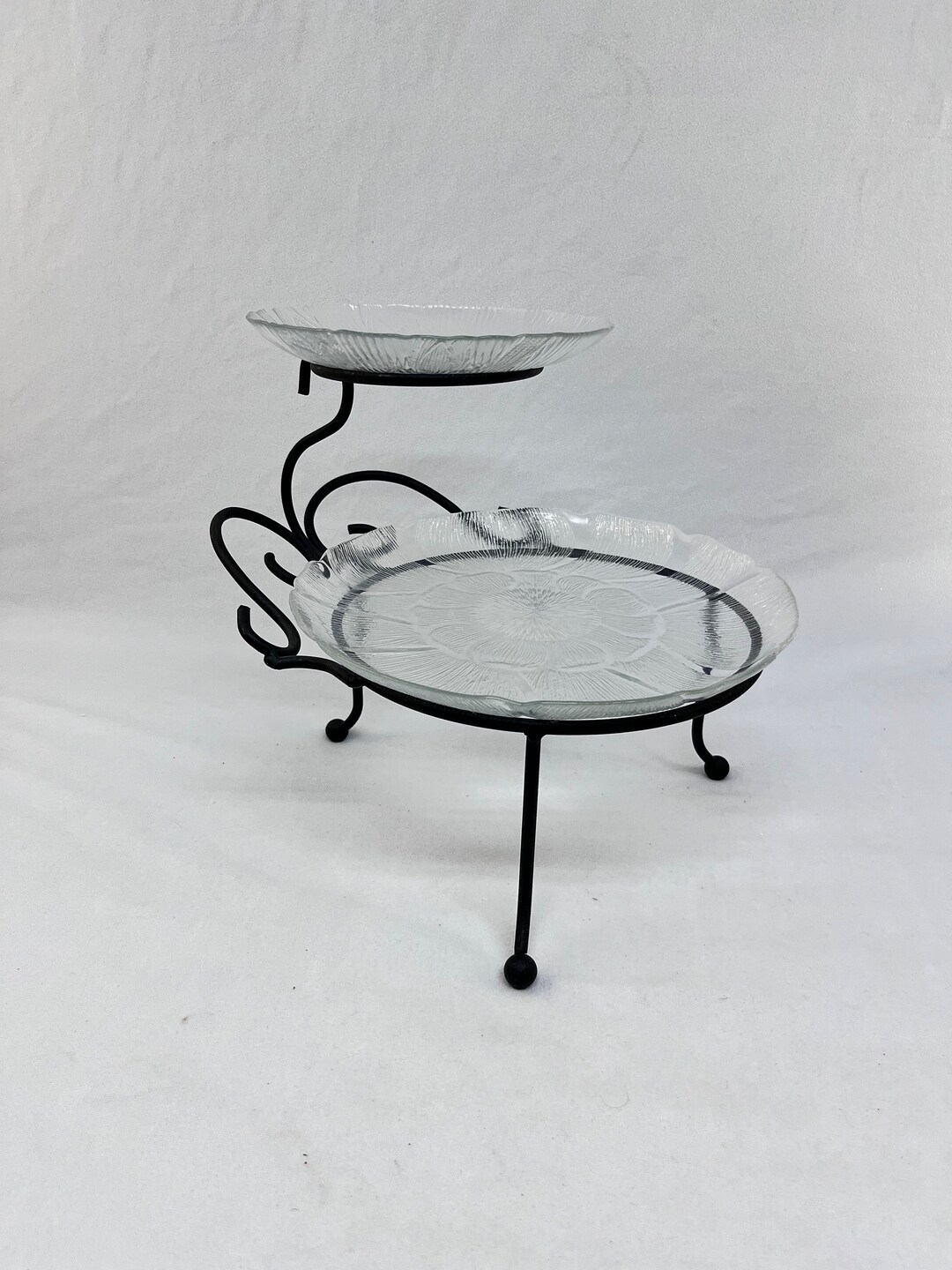 Black Metal 2 Tier Plate Rack, Dessert Rack - Etsy