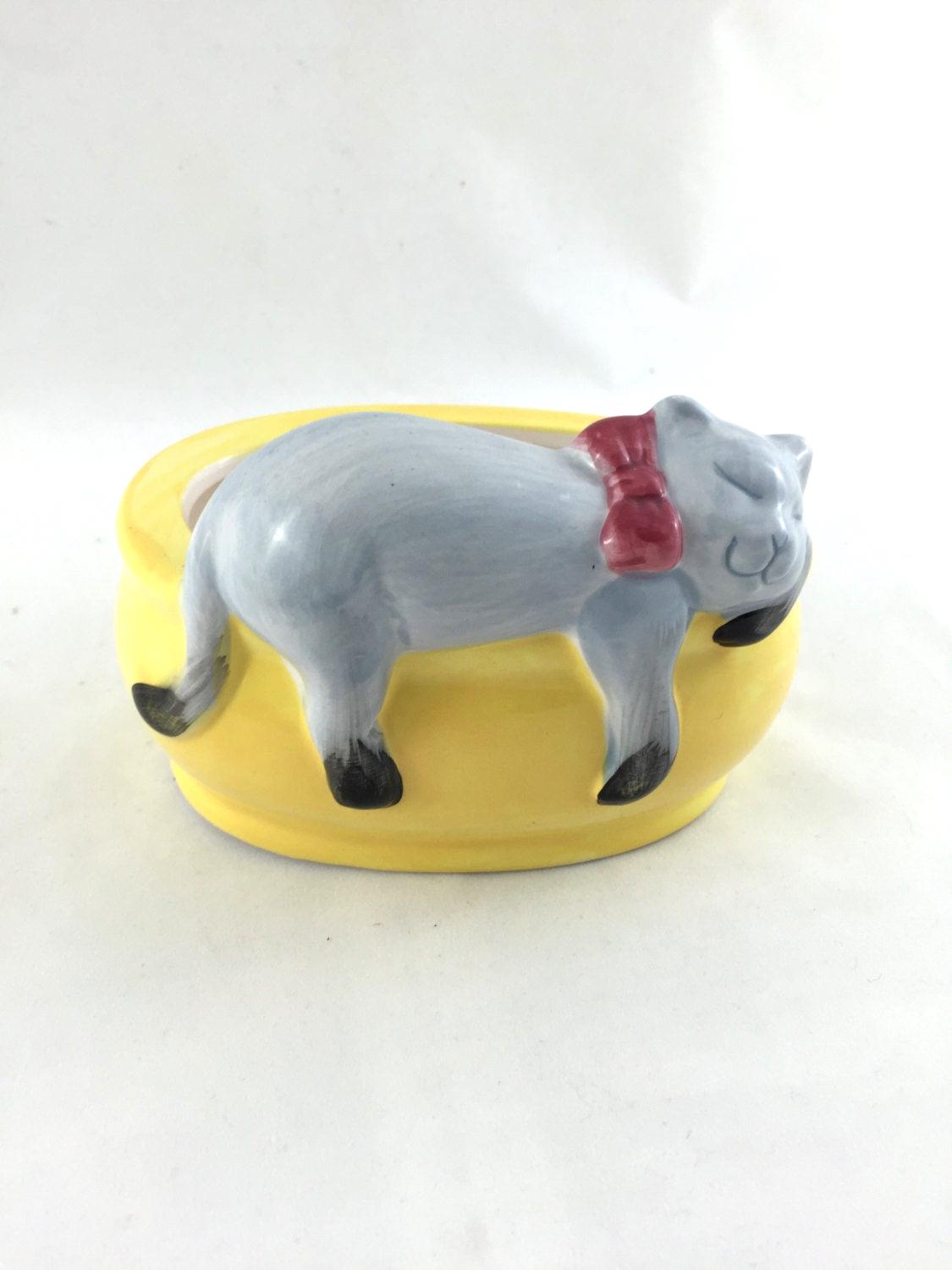 Cat Sponge Bowl Ceramic Dish - Etsy