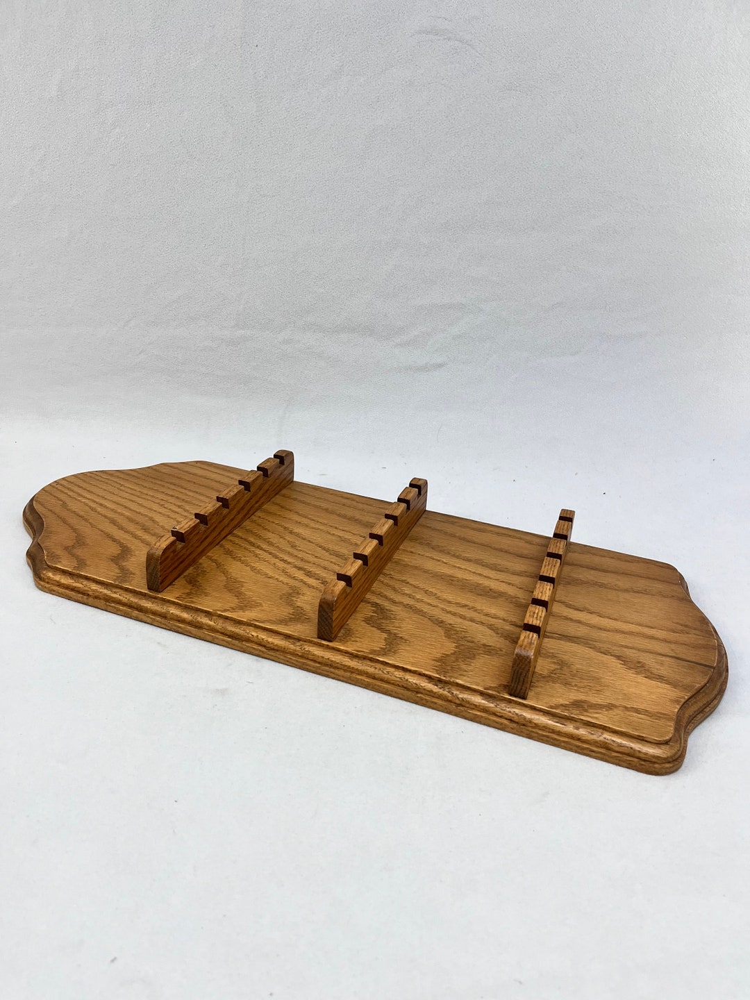 Vintage Heavy Oak Wood Collectible Spoon Display Rack, Solid Wood ...