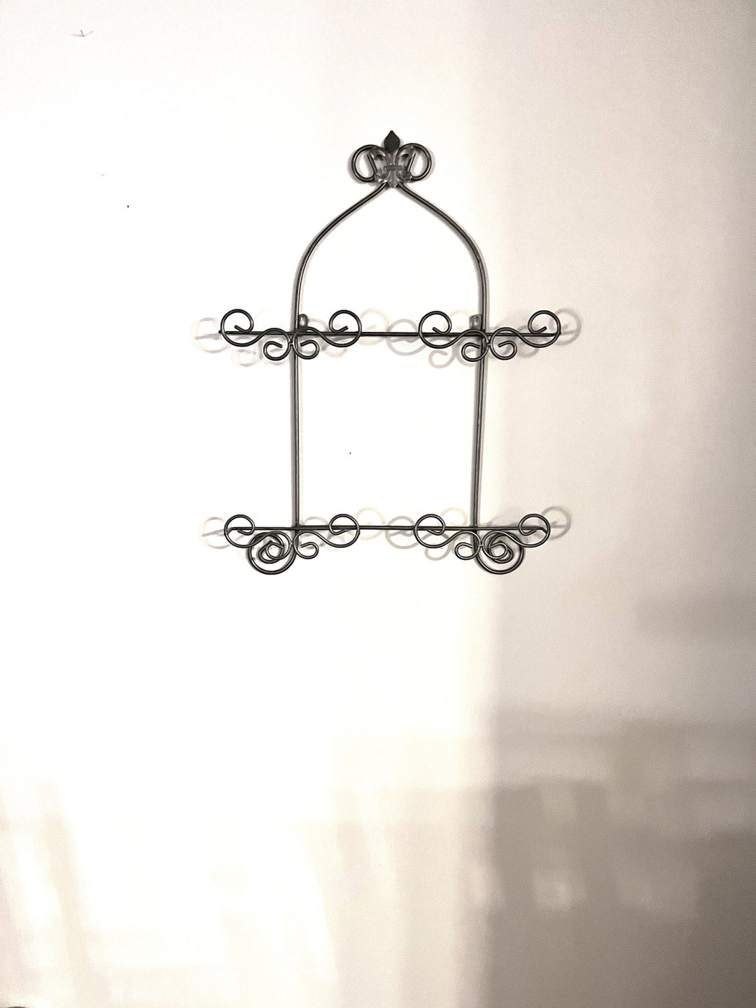 4 Plate Metal Horizontal Wall Mount Plate Holder, Holds 4 Plates Total ...