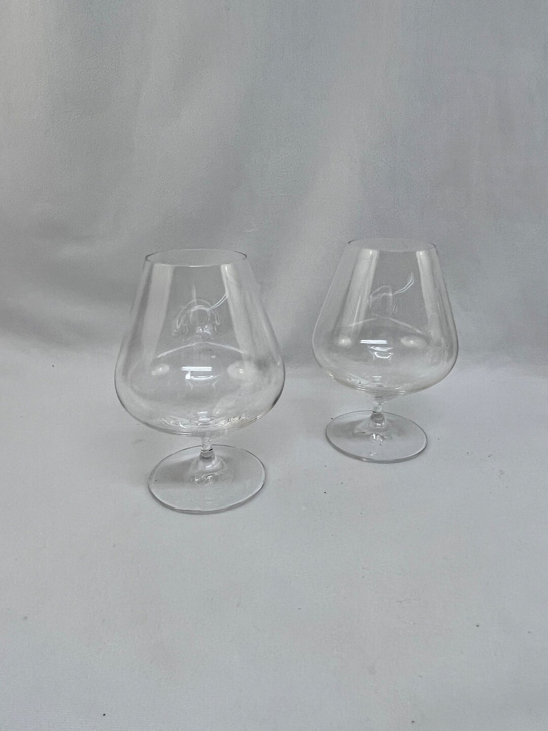Vintage Large Glass Brandy Snifters, Set of 2 - Etsy