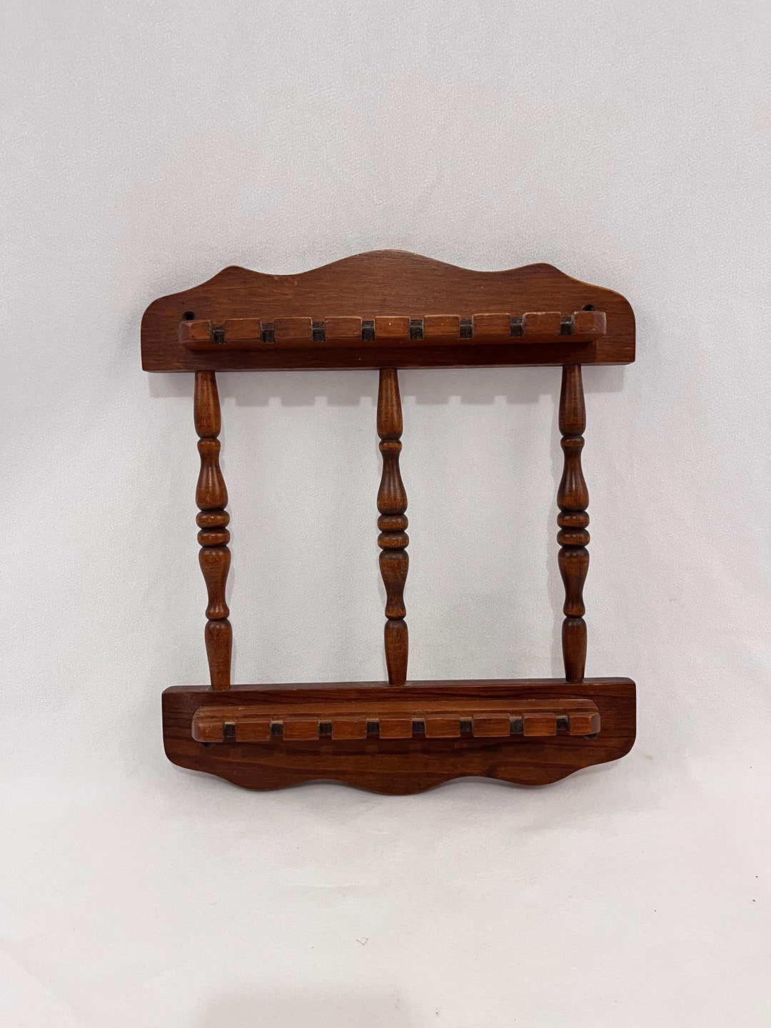 Vintage Wood Collectible Spoon Display Rack, Solid Wood, Hanging ...