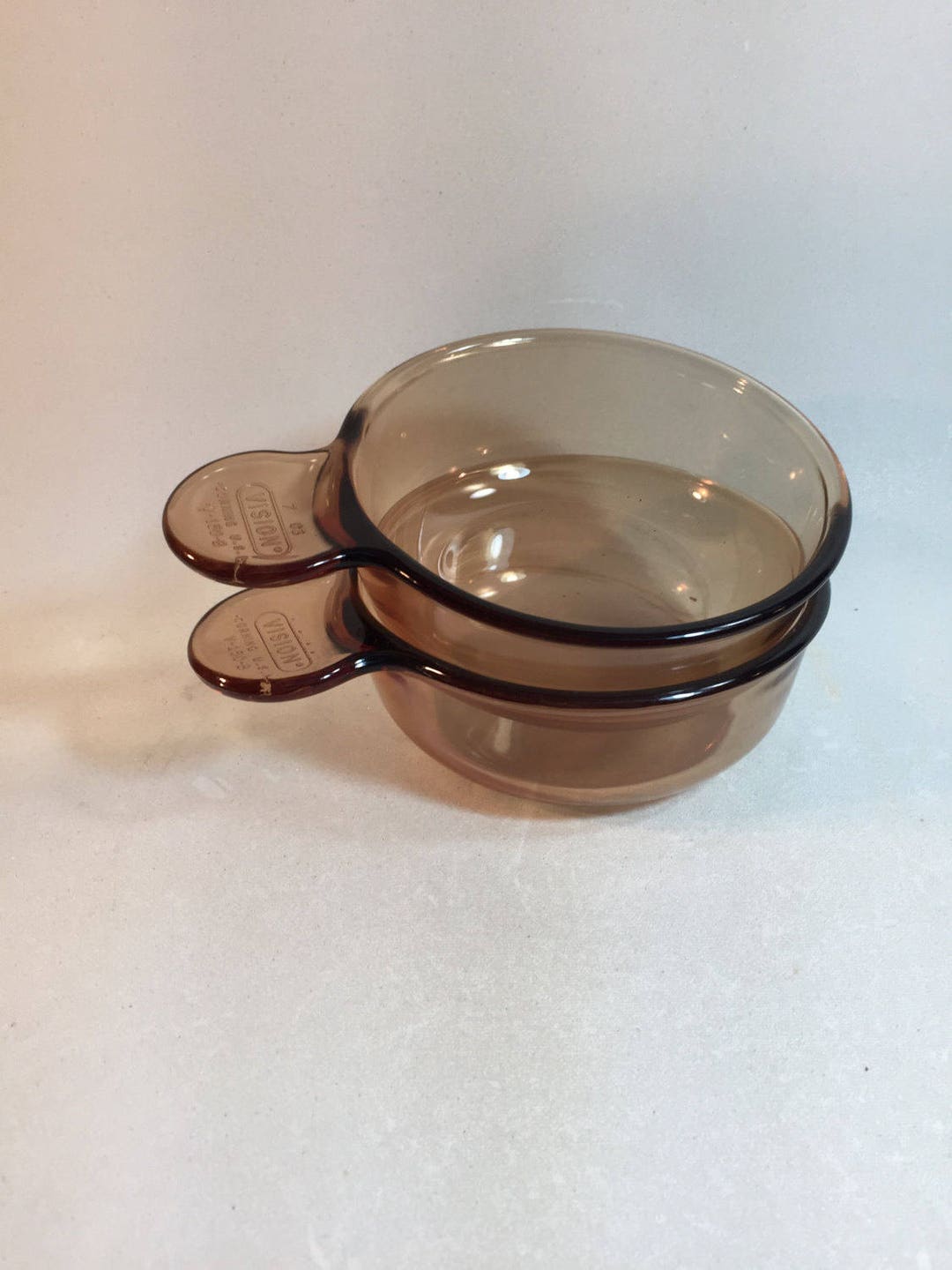 Corning Ware Visions Amber Grab Its Set of 2 Bowls - Etsy