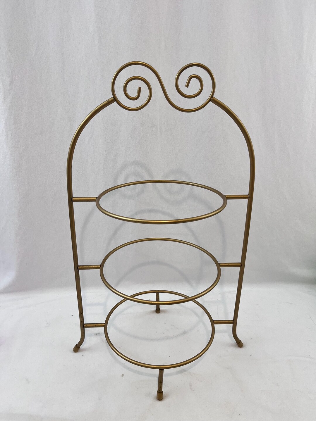 Gold Metal 3 Tier Plate Rack, Pie Rack, Dessert Stand - Etsy