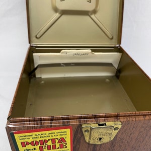 Vintage Brown Metal File Box, Porta File With Month Dividers - Etsy