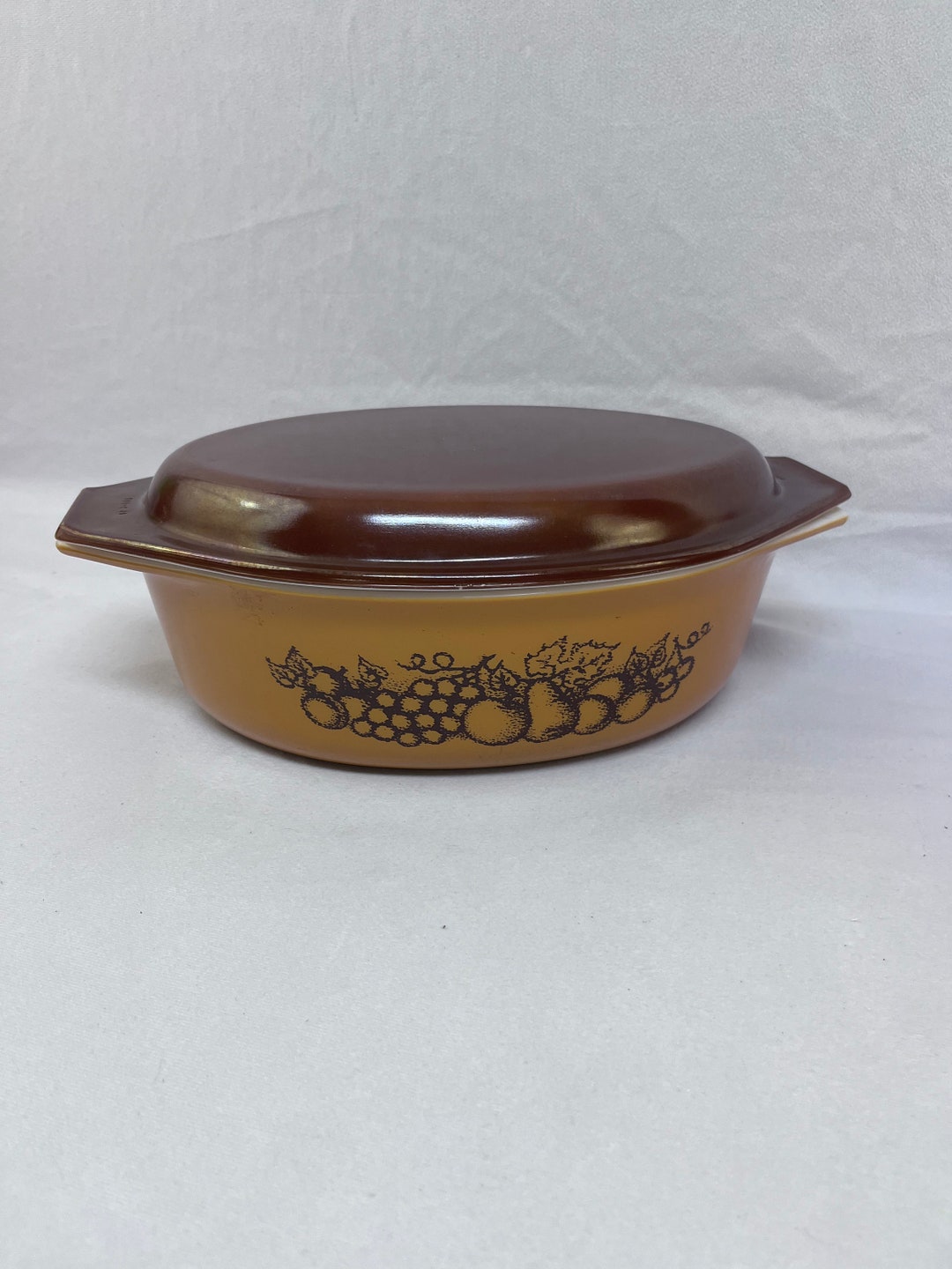 Vintage Pyrex Old Orchard Pattern Casserole Dish With Glass Lid, 2-1/2 ...