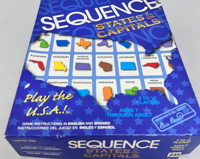 Vintage Sequence States and Capitals Game, JAX Ltd. - Etsy