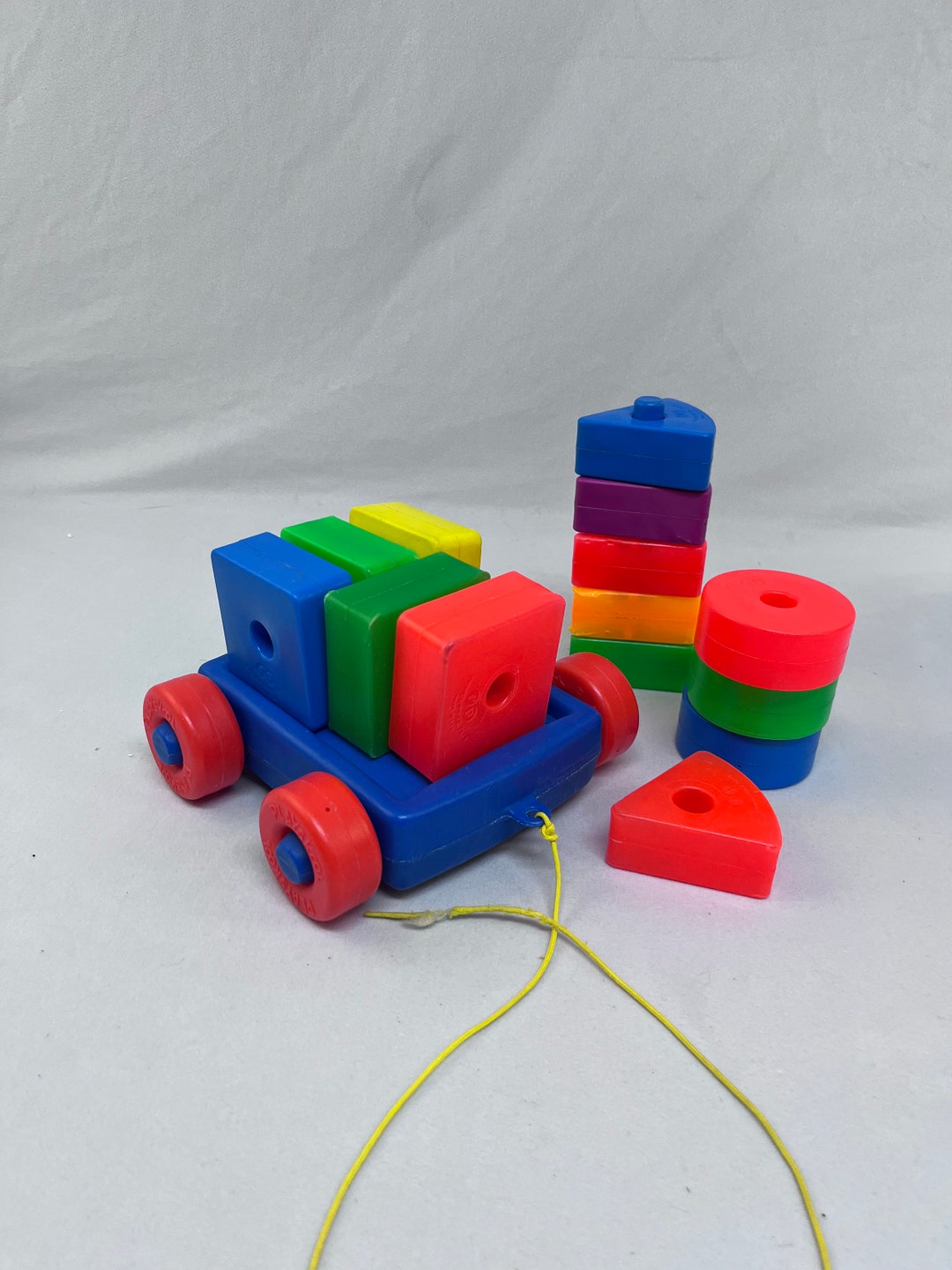 Vintage Fisher Price Creative Blocks With Pull Wagon - Etsy