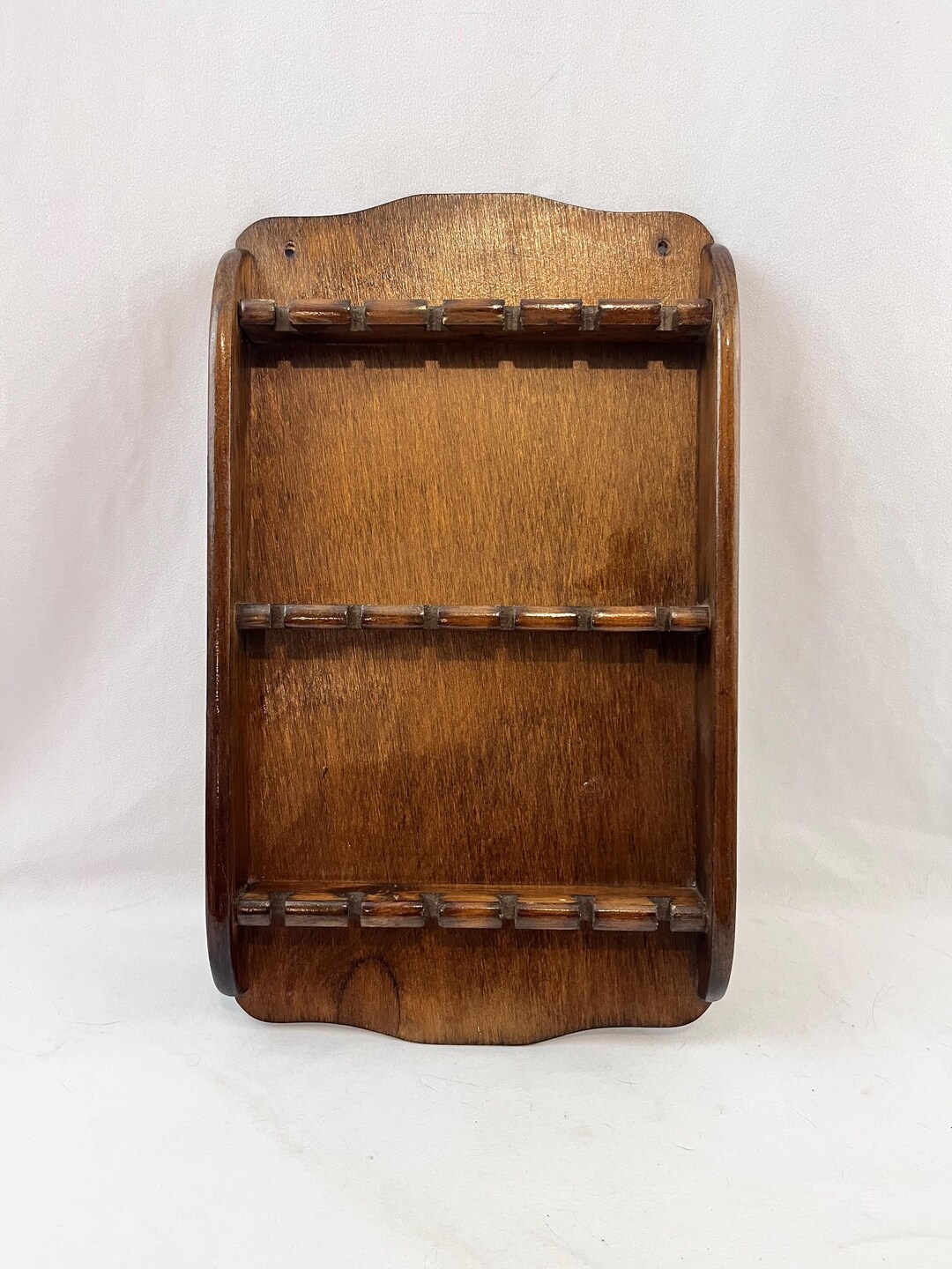 Vintage Wood Collectible Spoon Display Rack, Solid Wood, Hanging ...