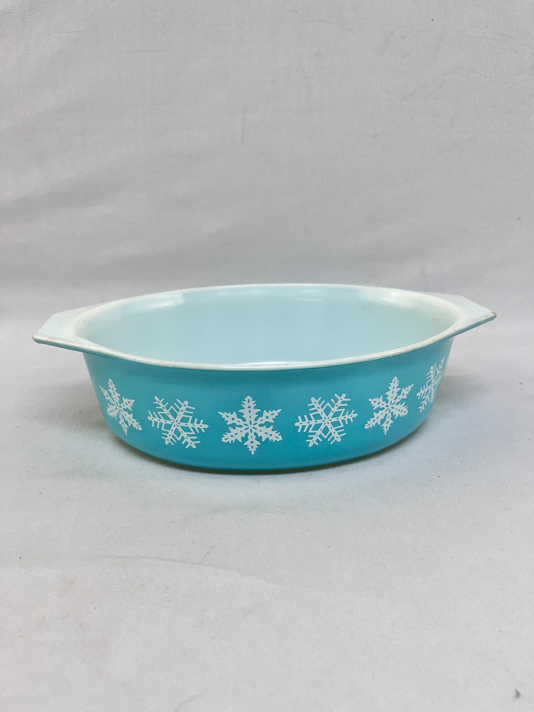 Vintage Pyrex Turquoise Snowflake Casserole Dish #045, 2-1/2 Quart - Etsy