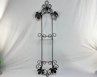 4 Plate Metal Vertical Wall Mount Plate Holder, Holds 3 Plates Total ...