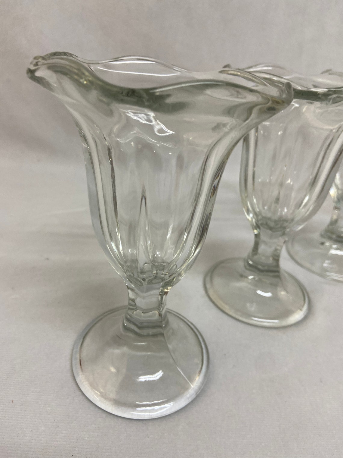 Vintage Scalloped Edge Ice Cream Sundae Float Double Scoop - Etsy