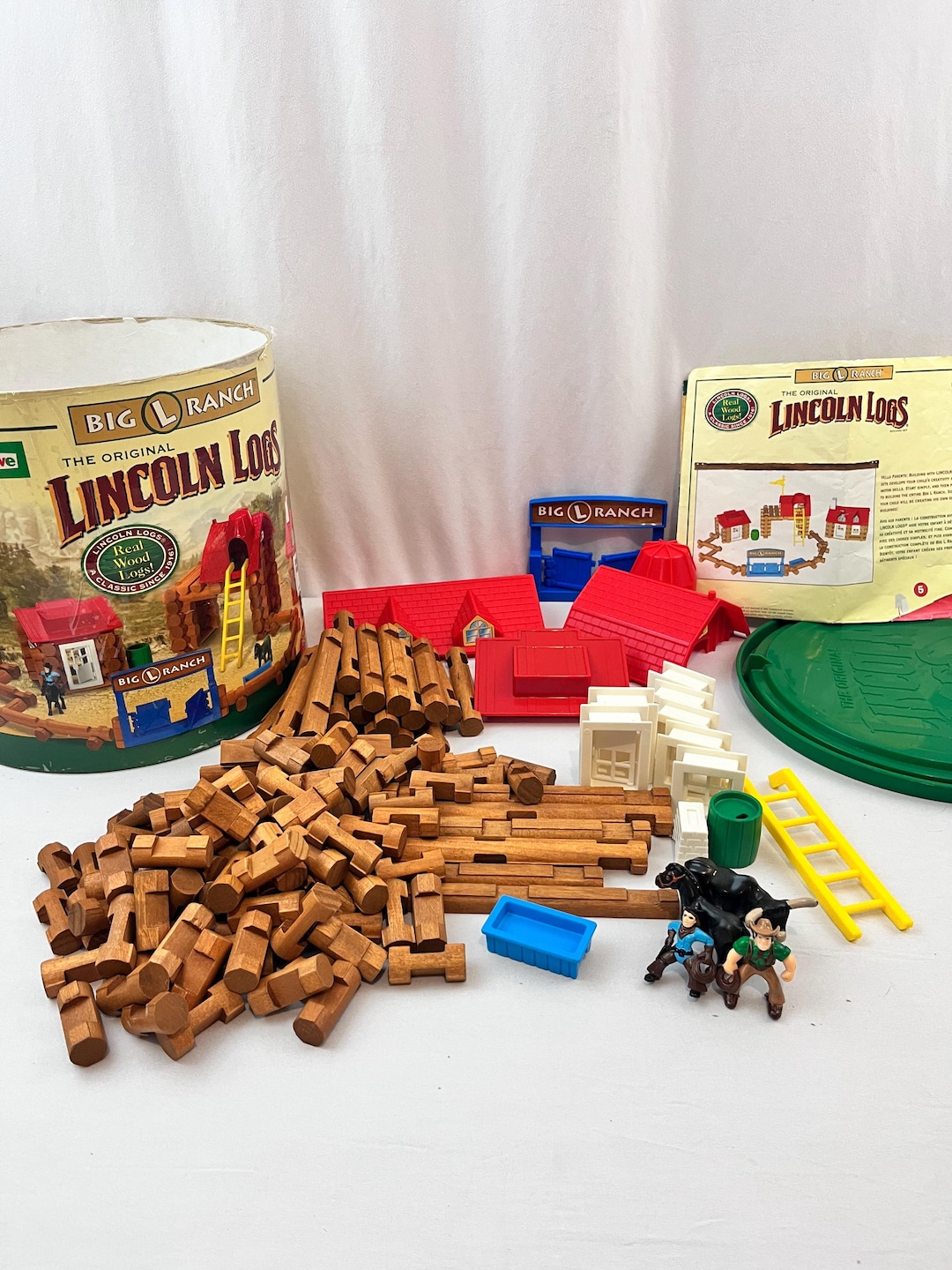 Vintage Set of Lincoln Logs, Big L Ranch, Complete, 150 Total Pieces - Etsy