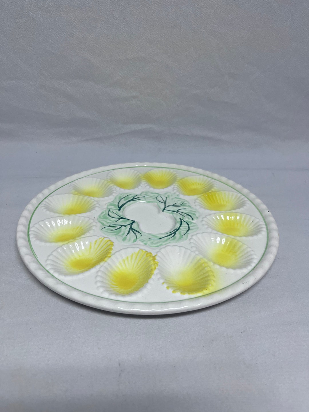 Vintage Ceramic Deviled Egg Platter - Etsy