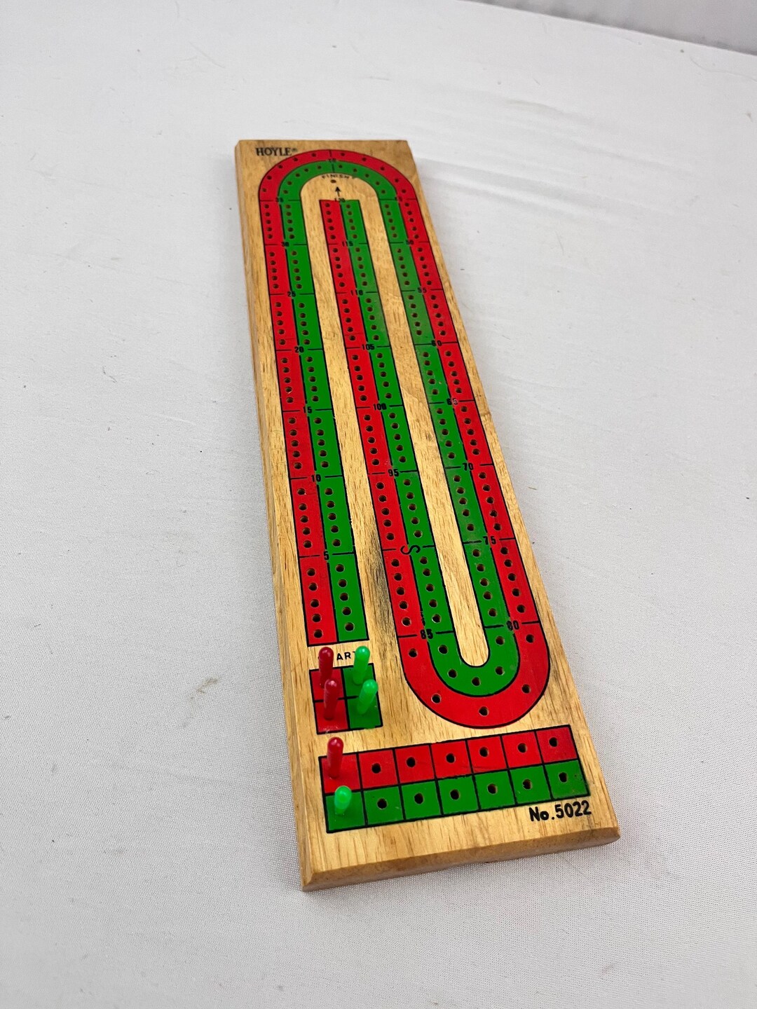 Vintage Solid Wood Cribbage Game 2 Player Board - Etsy