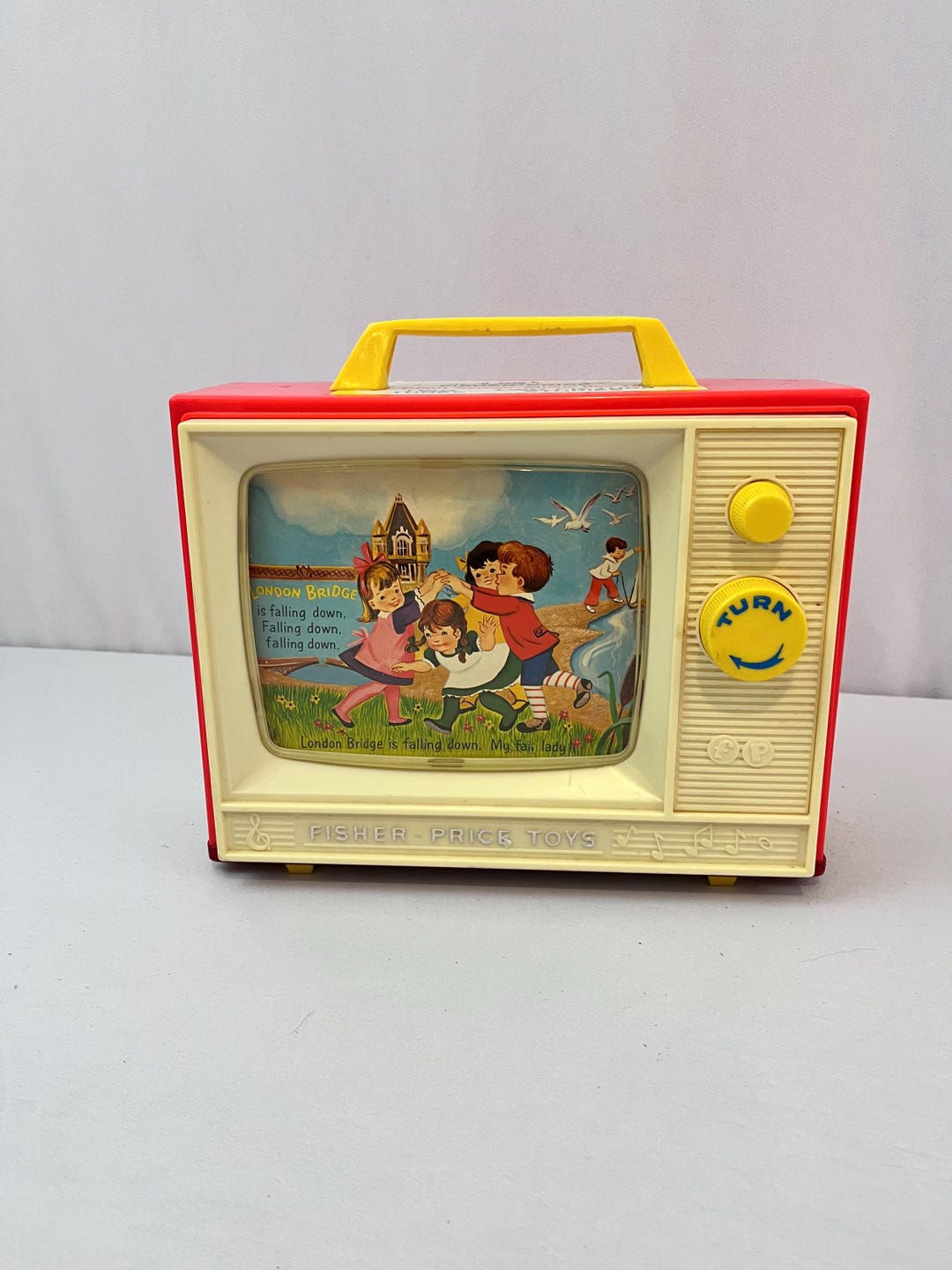 Vintage Fisher Price Giant Screen Music Box TV - Etsy