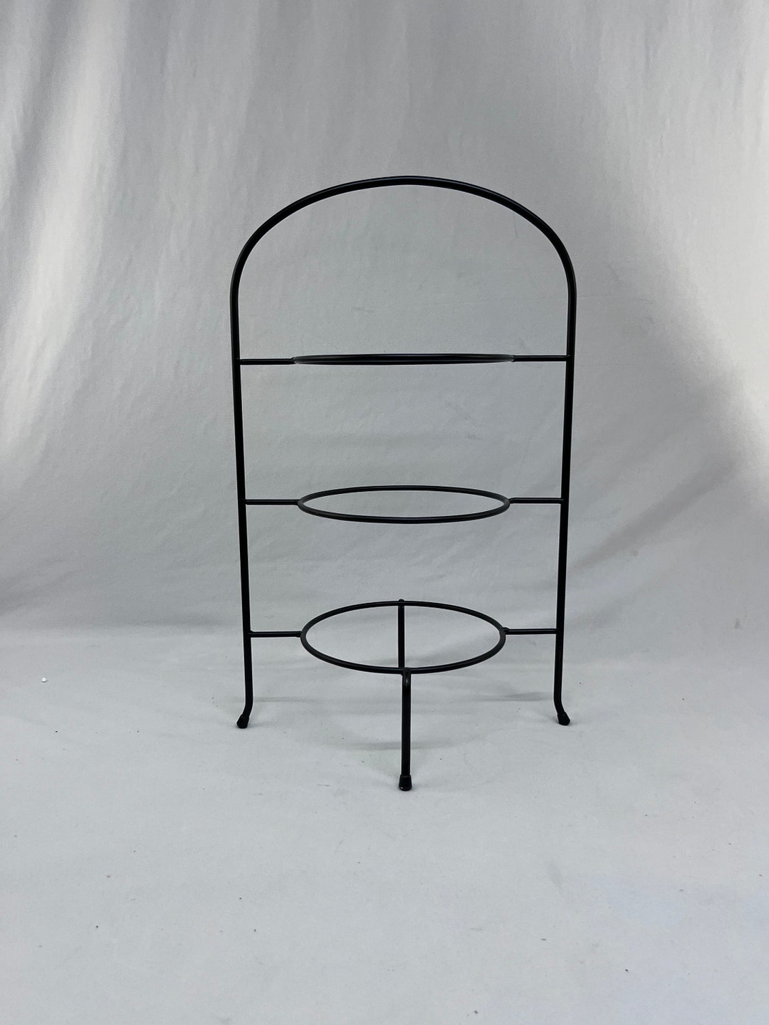 Dark Metal 3 Tier Plate Rack, Pie Rack, Dessert Stand - Etsy
