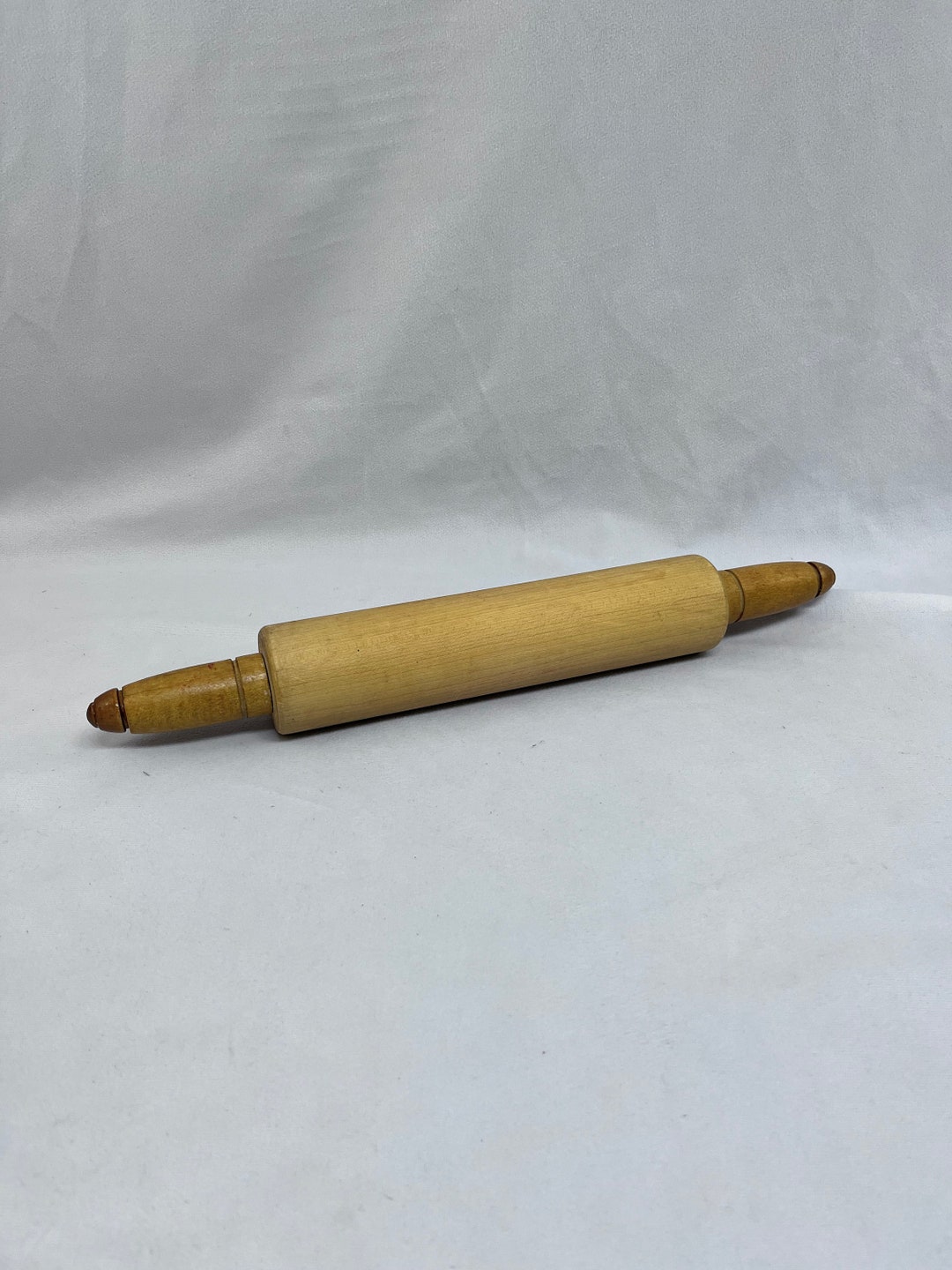 Vintage Solid Wood Rolling Pin 17 Handle to Handle - Etsy