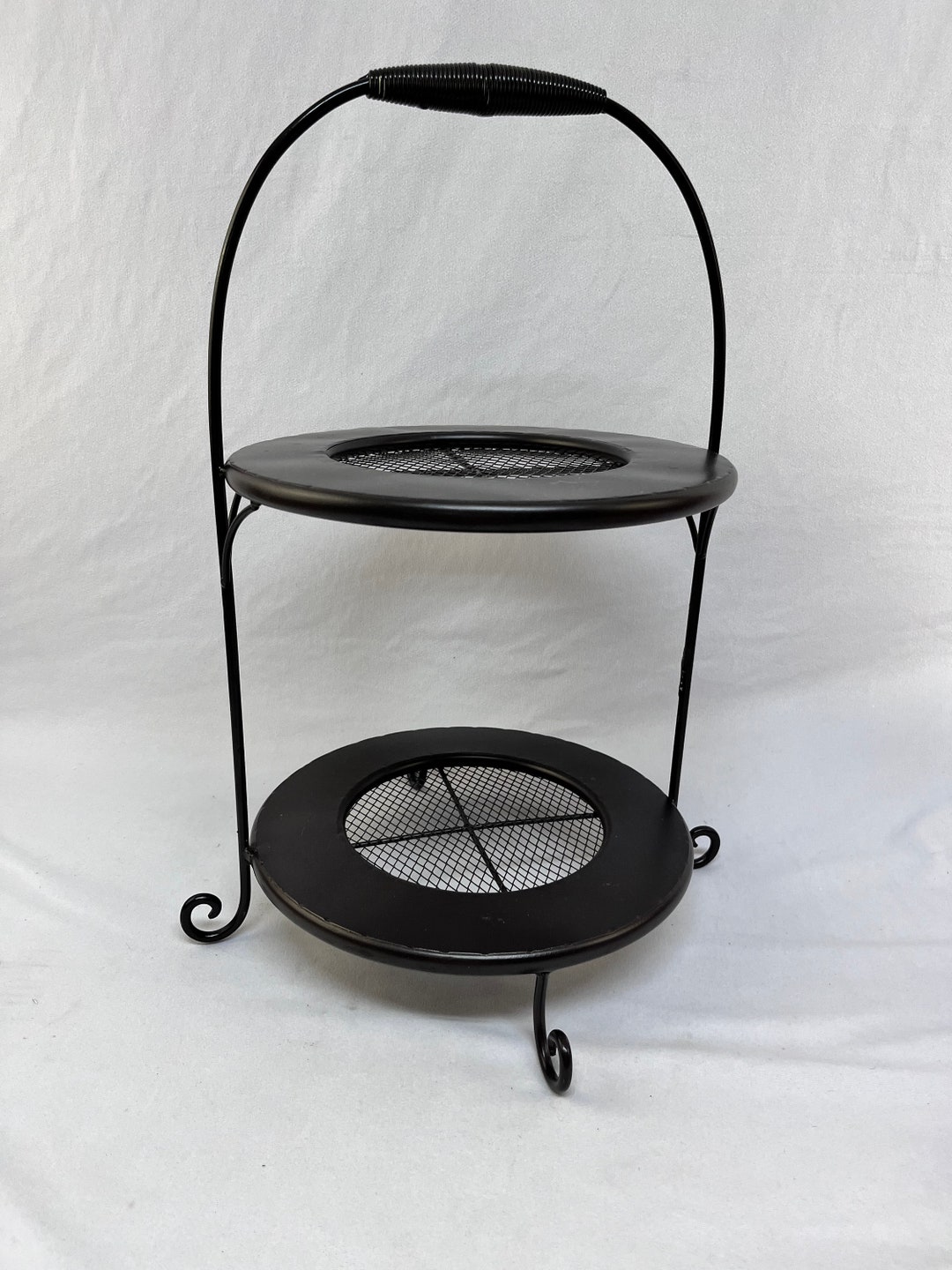 Dark Metal 2 Tier Plate Rack, Pie Rack, Dessert Stand - Etsy
