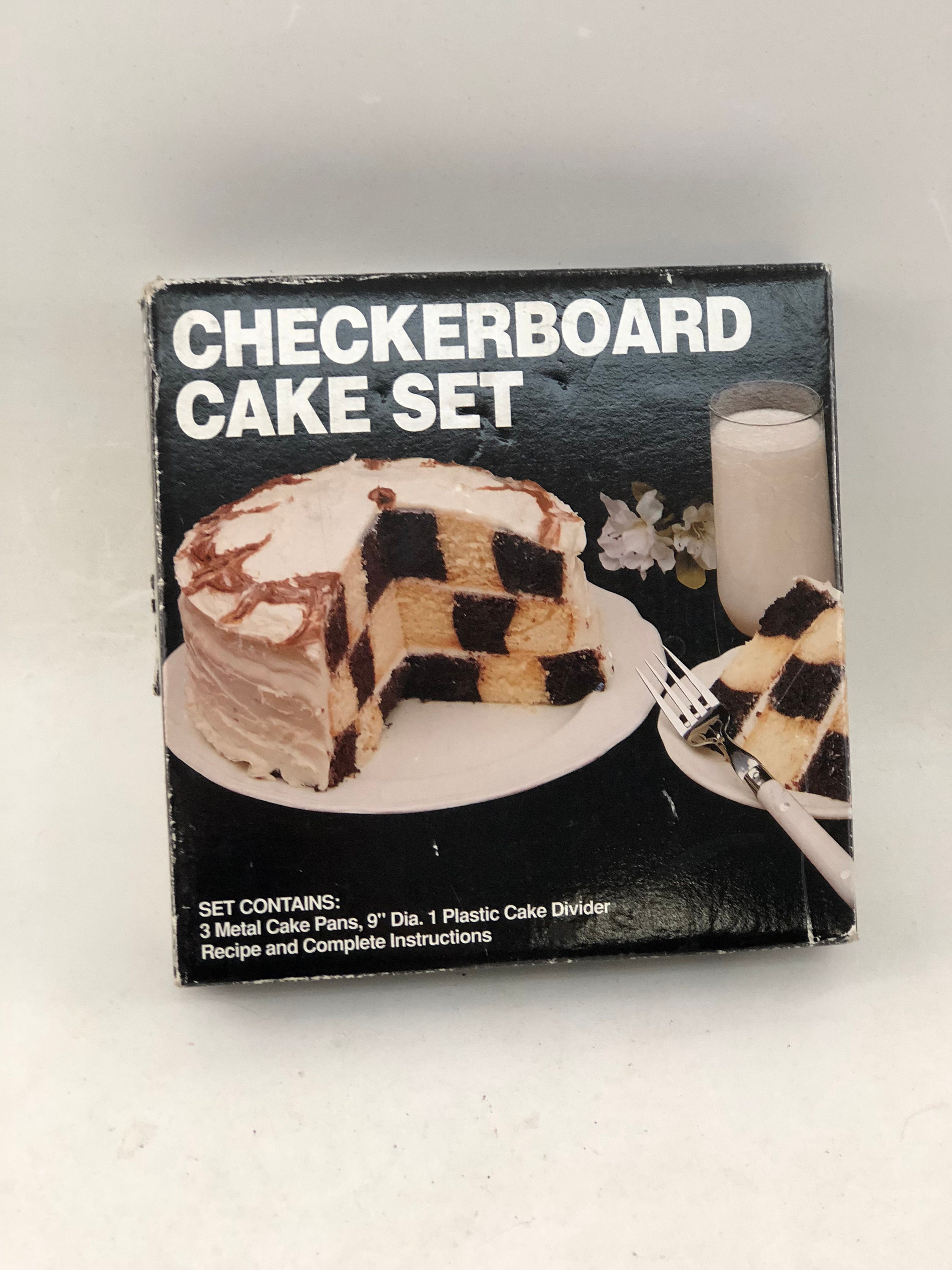 Vintage Classic Checkerboard Cake Pan Set | Etsy