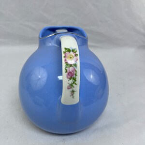 A Vintage Hall Royal Rose Cadet Blue Ball Pitcher - Etsy
