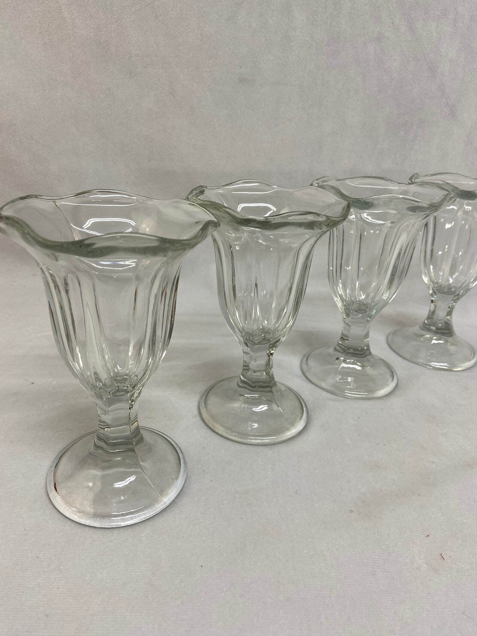 Vintage Scalloped Edge Ice Cream Sundae Float Double Scoop - Etsy