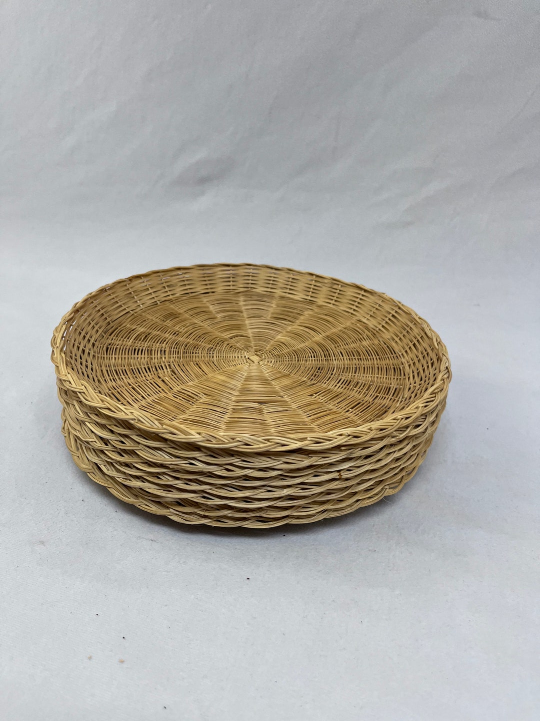 Wicker Paper Plate Holders Set of 8 - Etsy