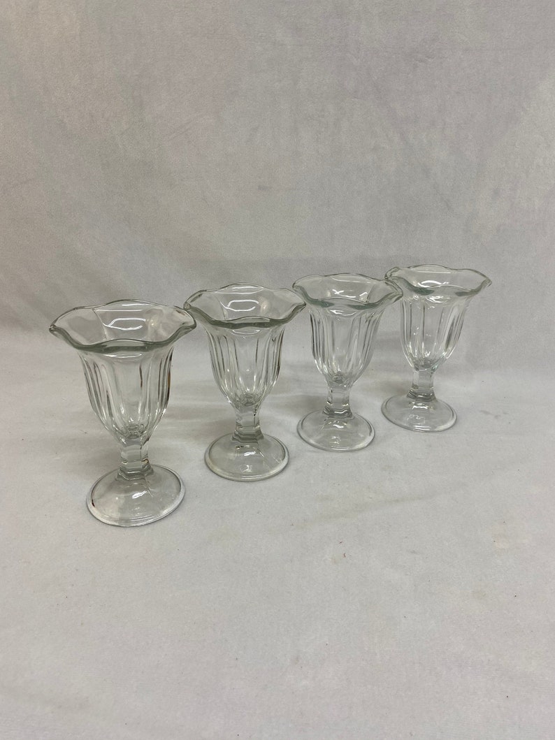 Vintage Scalloped Edge Ice Cream Sundae Float Double Scoop - Etsy