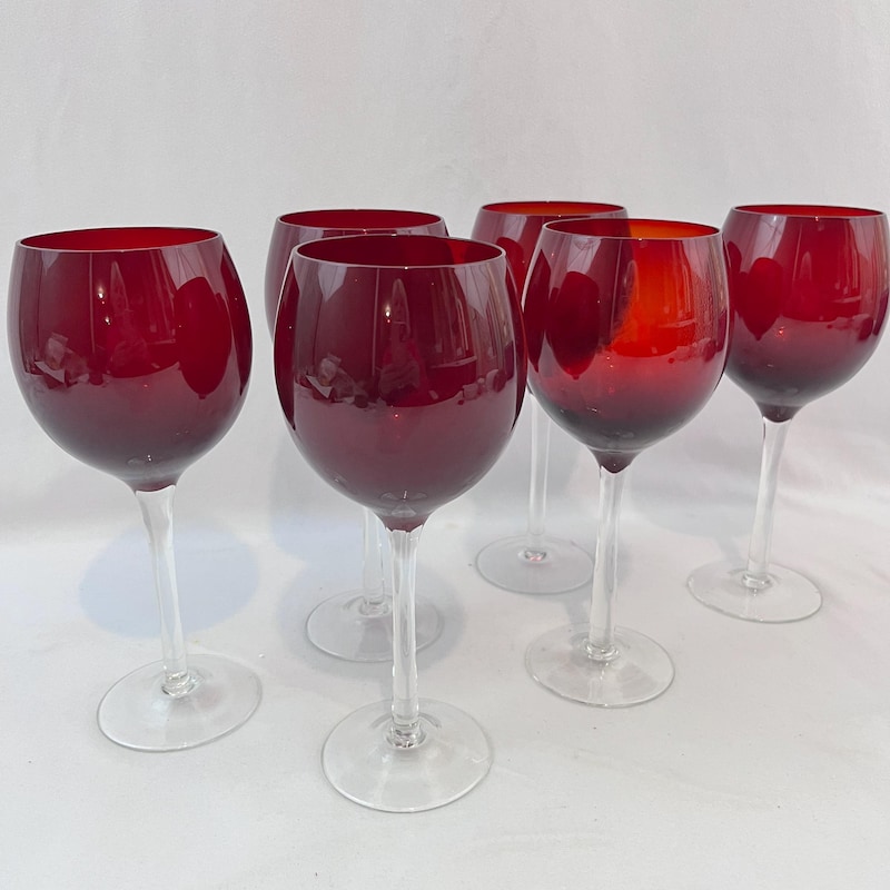 Red Wine Glasses - Etsy