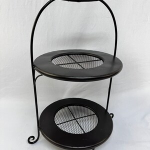Dark Metal 2 Tier Plate Rack, Pie Rack, Dessert Stand - Etsy