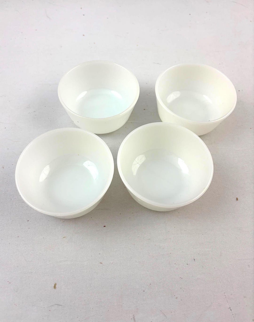 Vintage Fire King Milk Glass Custard Dishes, Set of 4 - Etsy
