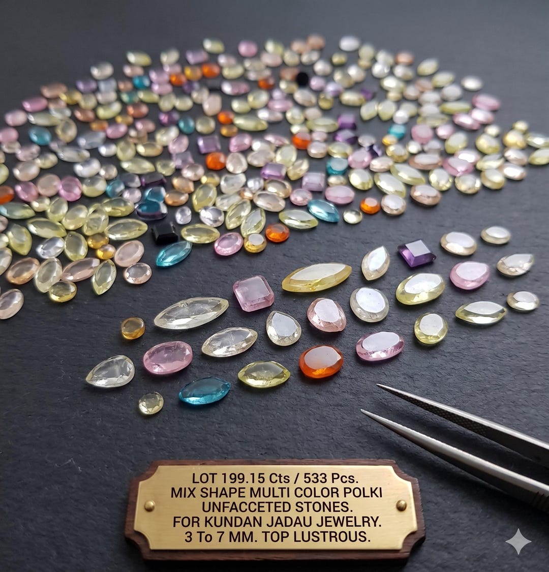 Multi Color CZ Gemstones: Mixed Shape, Unfaceted, 3-7mm Bulk Lot - Etsy