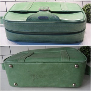 18" Vintage Samsonite Soft Side Travel Bag Metal Feet Cross-body or ...