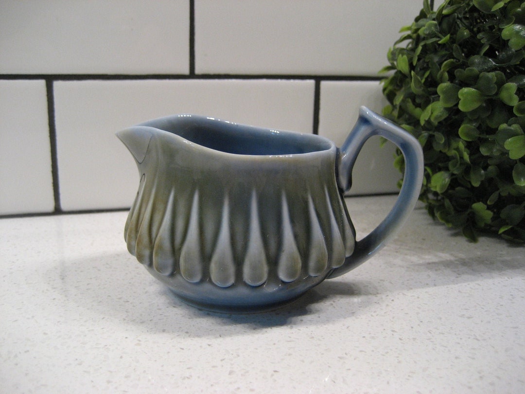 Lovely Vintage Wade Irish Porcelain Embossed No. 6 Creamer Sea Blue ...