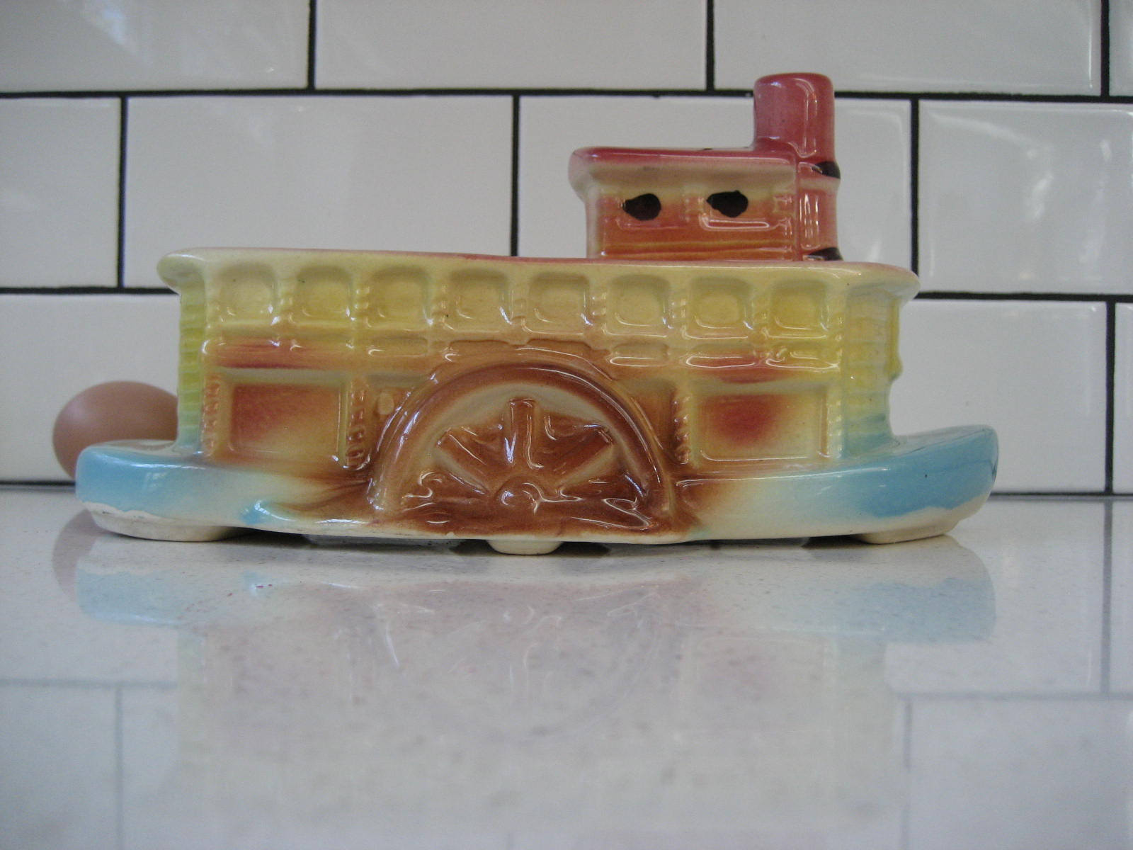 XL Heavy Vintage Steamboat Planter Muted Pastels Baby Shower - Etsy