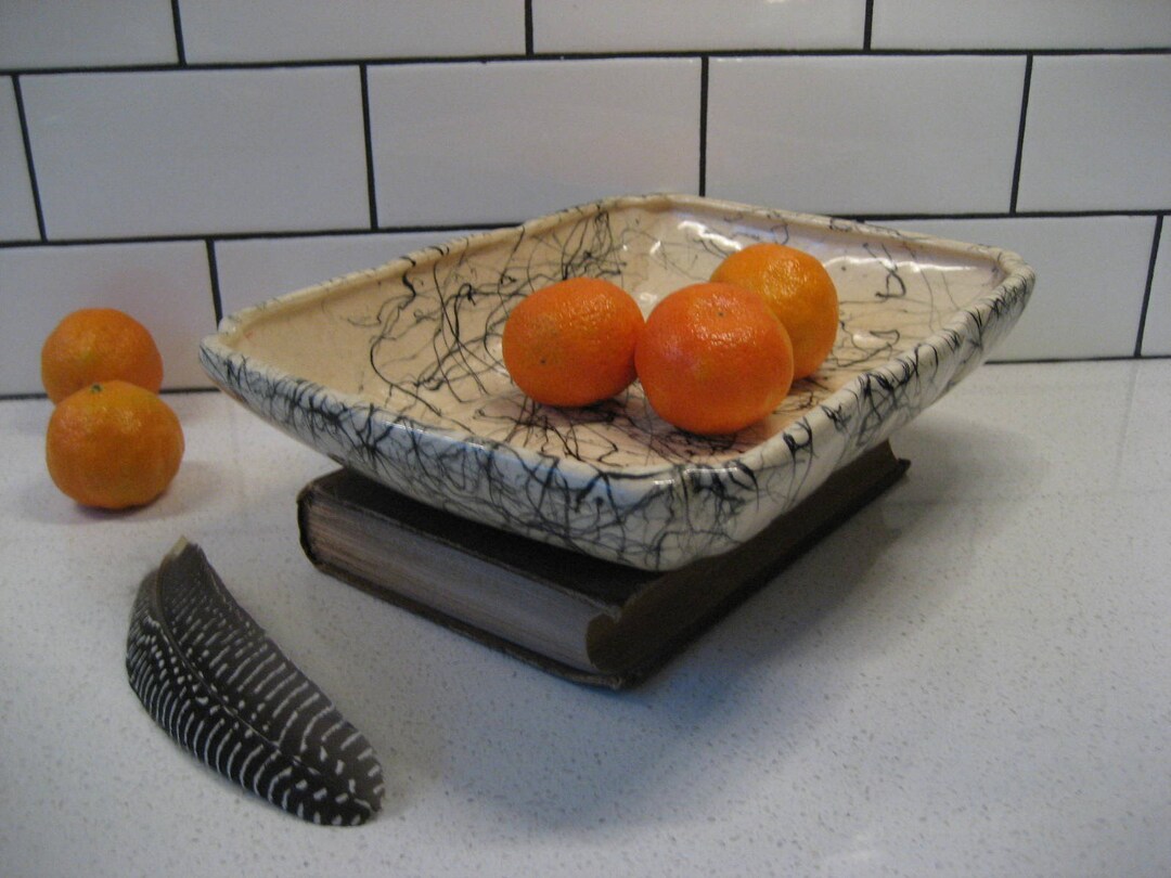 11.25” Vintage Planter Jackson Pollock Splatter Style Rectangle Fancy ...