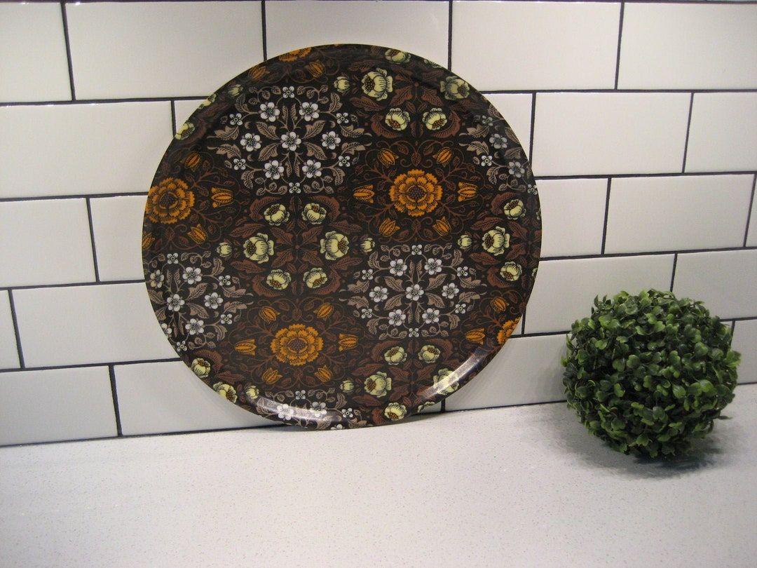 14" Vintage Thetford Tray Cocktails Beer Psychedelic Serving Platter ...