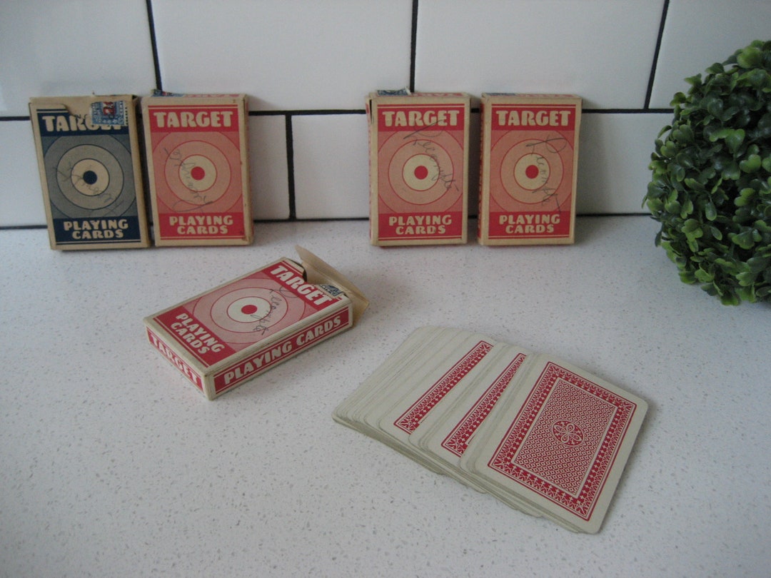 5 Deck Lot Vintage Target Playing Cards House of Cards Crafts Collage ...