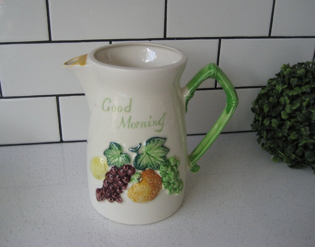 8" Vintage Noritake Giftcraft Good Morning Pitcher Midcentury ...