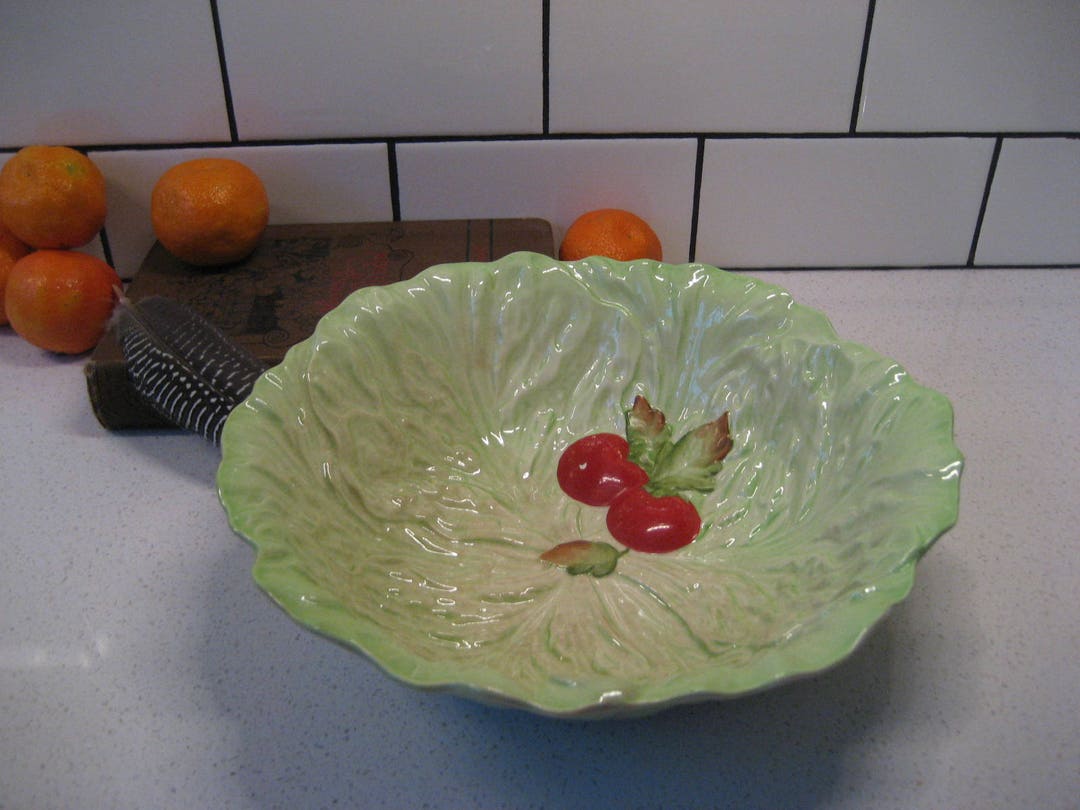 Vintage Carlton Ware Salad Ware Lettuce Leaf Bowl Embossed Tomatoes ...