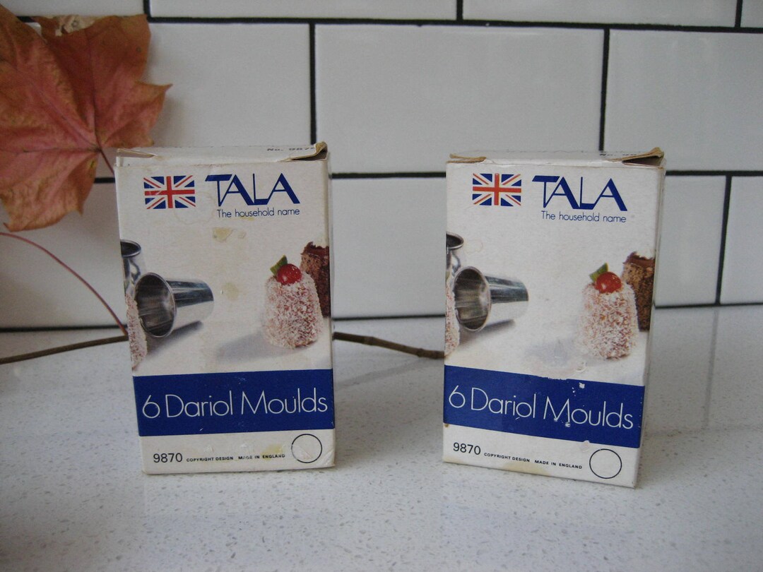 Vintage Dariol Moulds Set Original Box Madeleines Sponge Puddings Metal ...