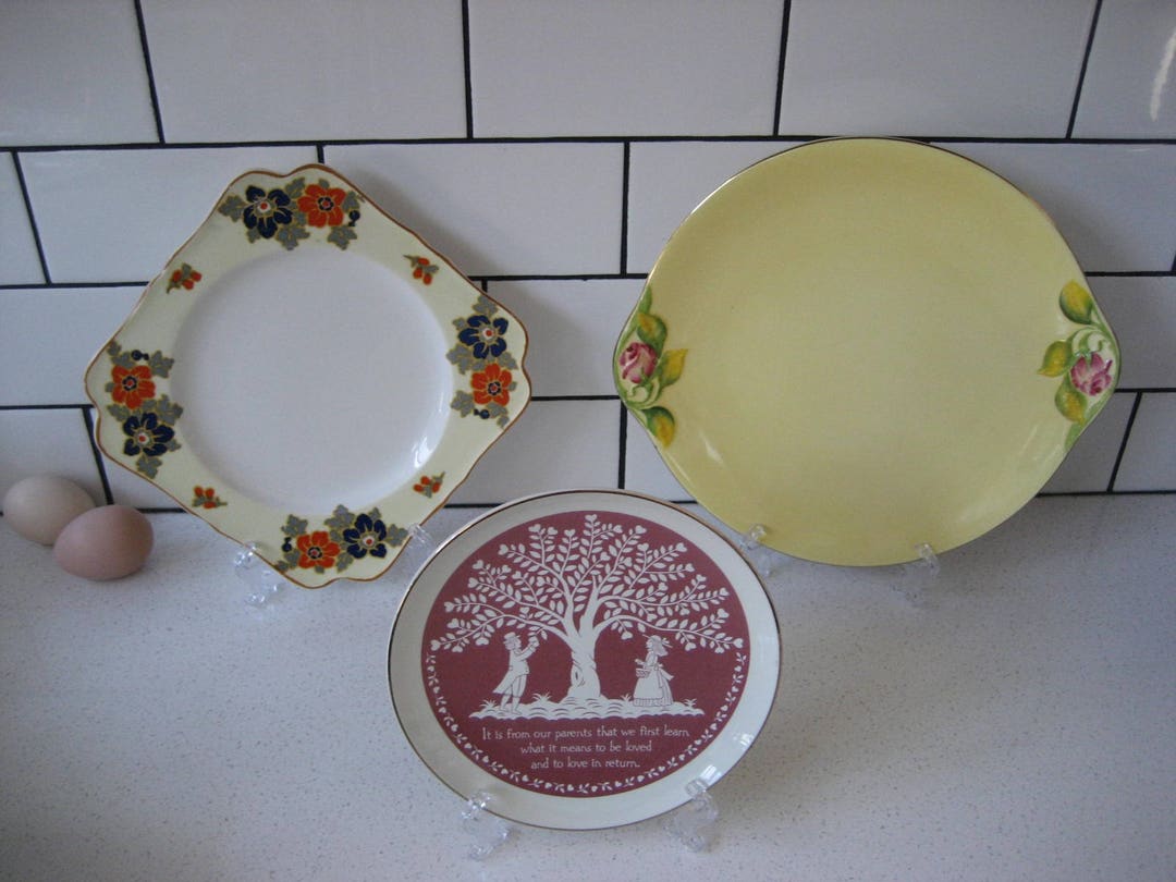 CHOICE Vintage Plate Royal Winton Rose Cake Plate Crown Ducal Art Deco ...
