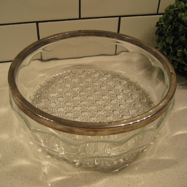 Silver Rim Bowl - Etsy