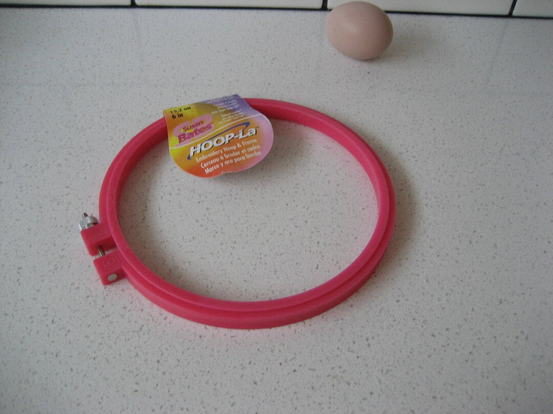 6” Vintage Susan Bates Hoop-la Hoop Acid Hot Pink NOS Unique Frame ...