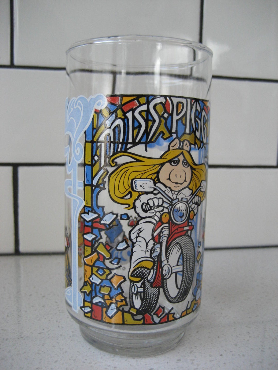 4pc Set 6.75" Vintage Muppets Glasses 1981 Muppet Caper Gonzo Kermit ...