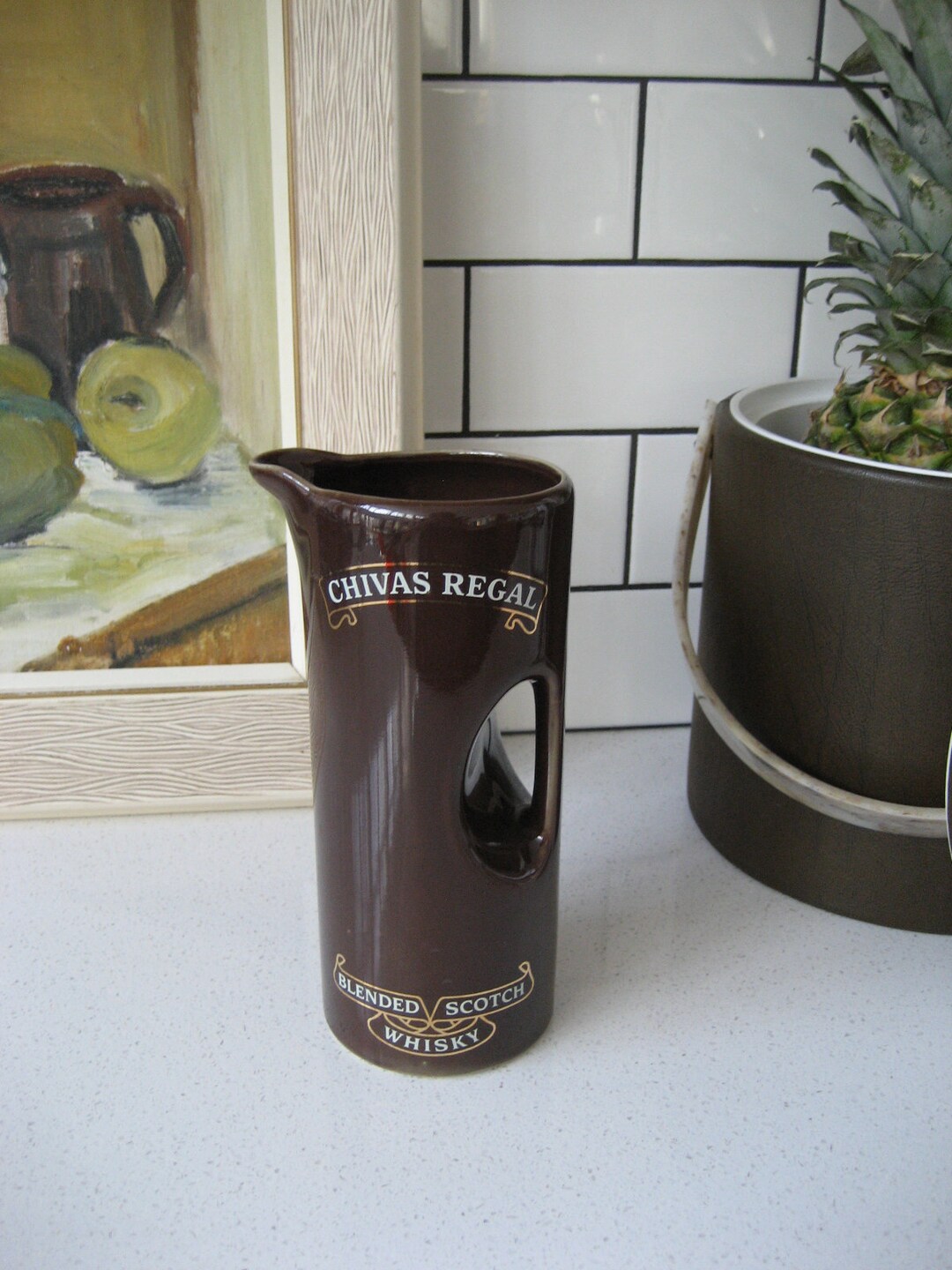 8" Vintage Chivas Regal Blended Scotch Whiskey Advertising Pitcher Jug ...