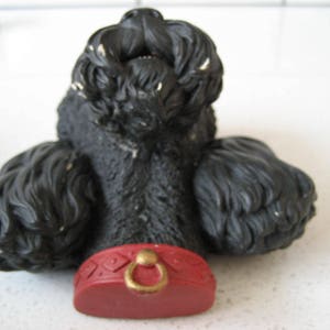 CHOICE 5" Vintage Adorable Bossons Dog Heads Grey Poodle Black Poodle ...