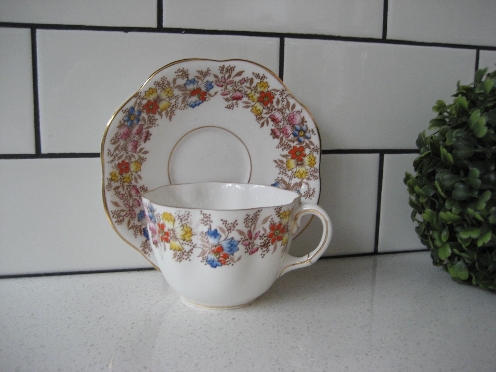 Vintage Taylor Kent Teacup Set Longton England Lomond Pattern ...