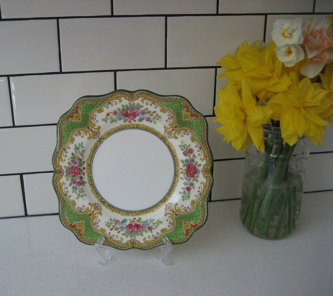 Rare Antique Wedgwood Square Plate Poldhu Made in England Hand-painted ...
