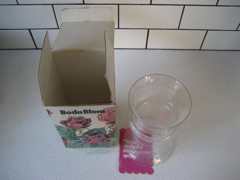 8" Vintage Boda Blom Vase Original Box Pamphlet Frog Made in Sweden ...